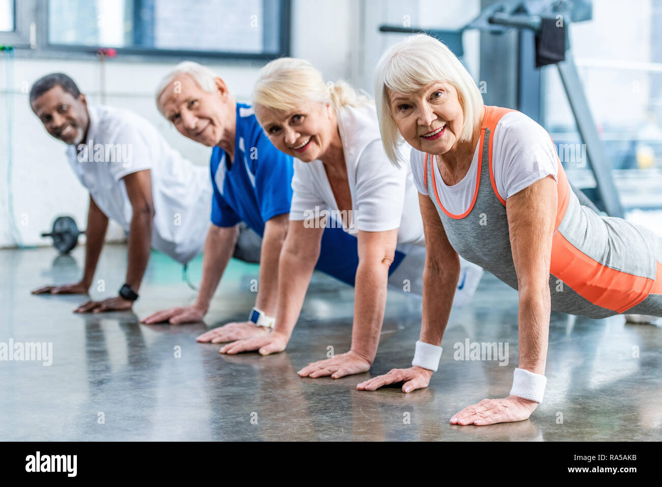 Happy sportspeople hi-res stock photography and images - Alamy