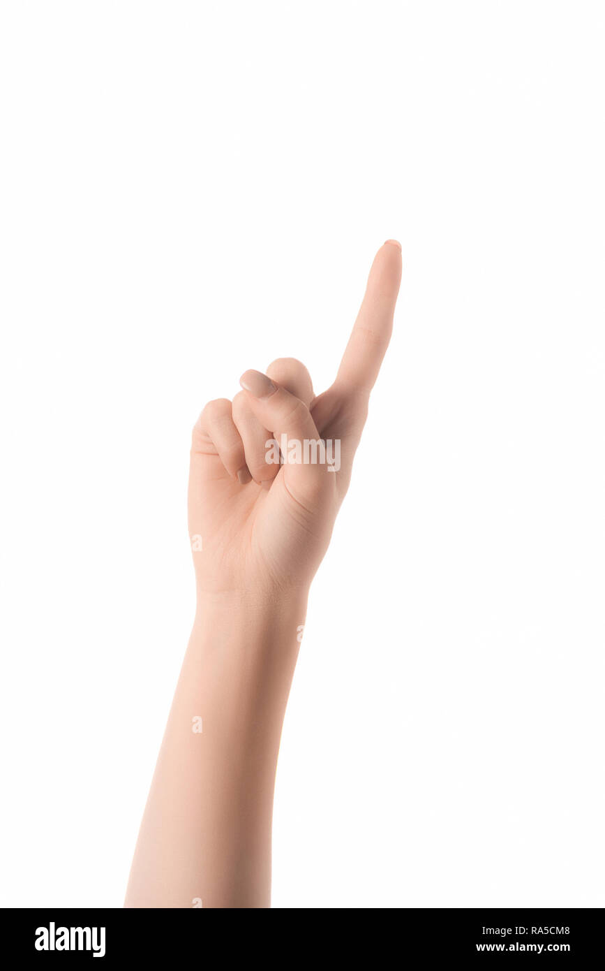 Woman number 1 hand gesture hi-res stock photography and images - Alamy