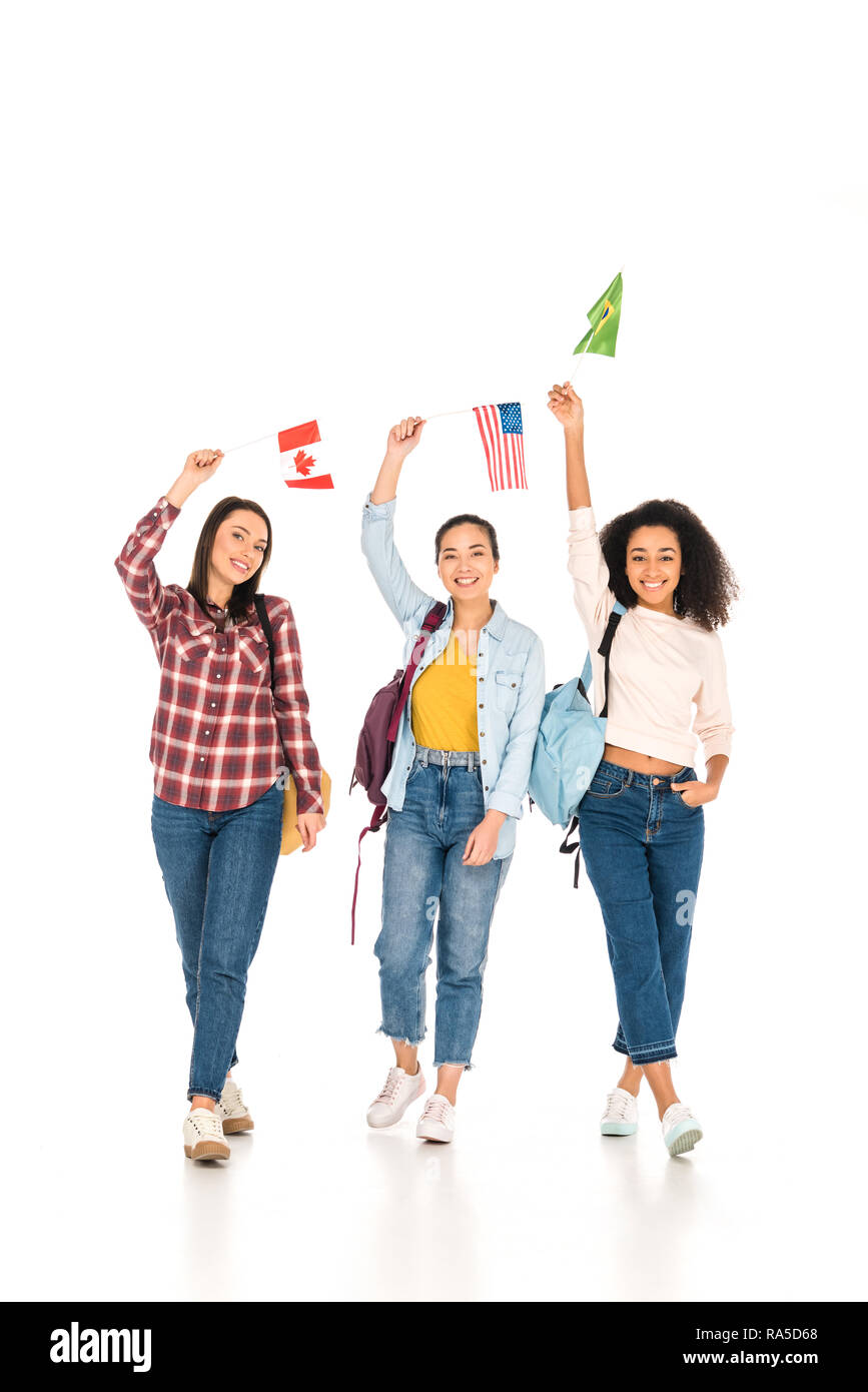 Usa canada flags together hi-res stock photography and images - Alamy