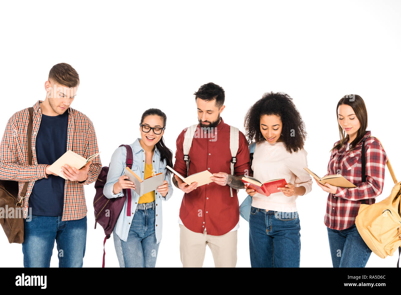 Group Of People Reading Books