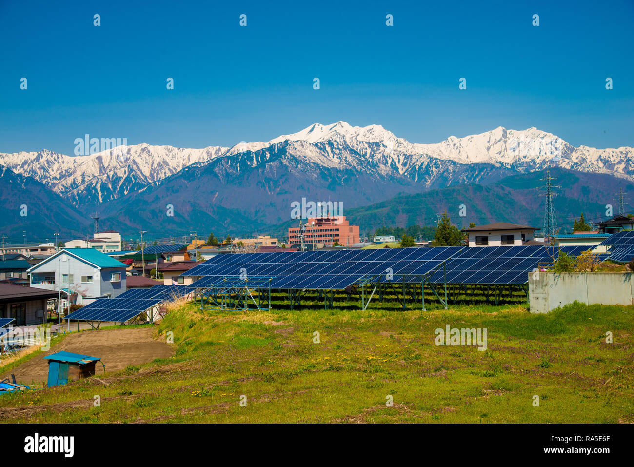 Japan Alps from Nagano side in Japan. Japan Alps is located between ...