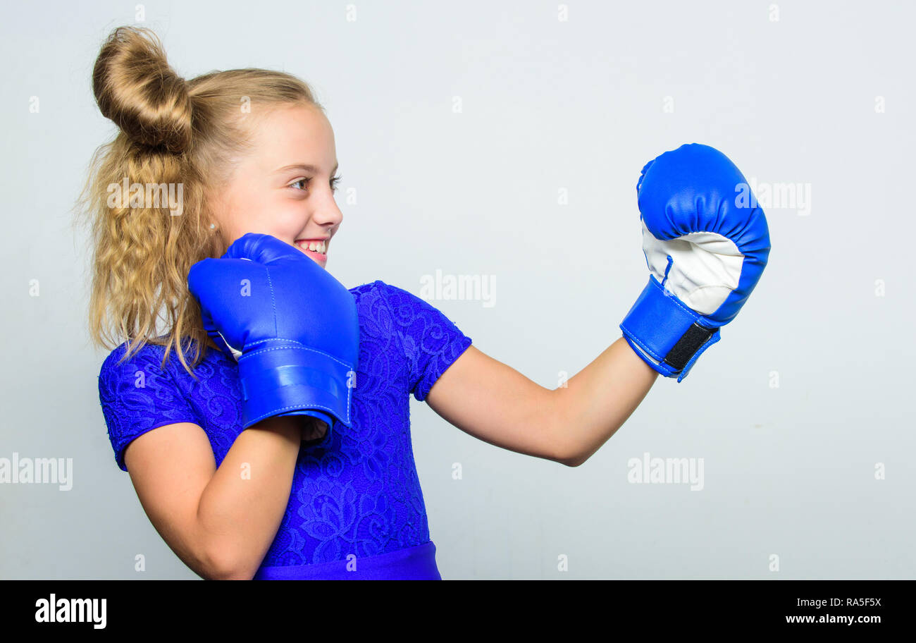 Sport and sportswear fashion. training with coach. Fight. Boxer child ...