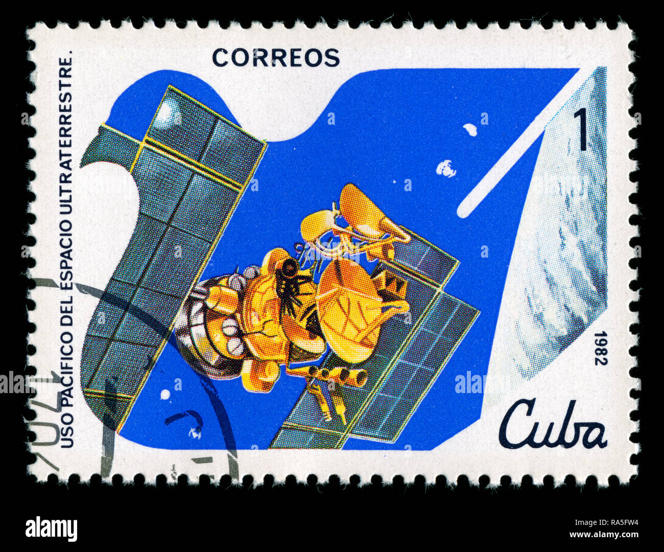 Postage stamp from Cuba in the Cosmonautics Day 1982 series Stock Photo ...