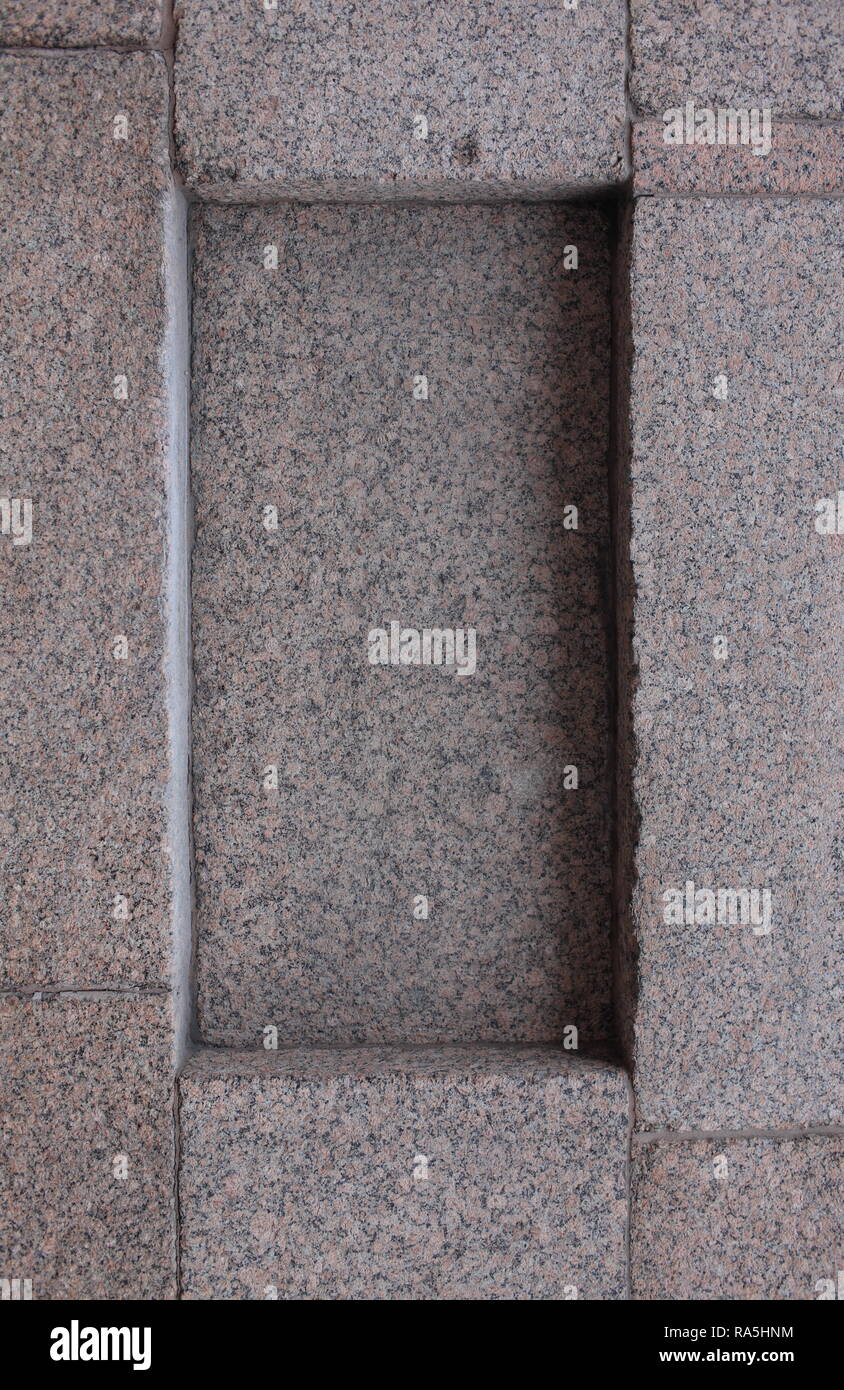 Walled up granite window Stock Photo - Alamy