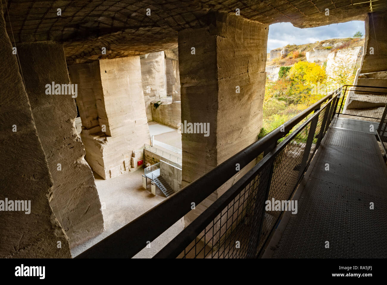 Theme park of the Limestone quarry in Fertorakos, Hungary. This section ...