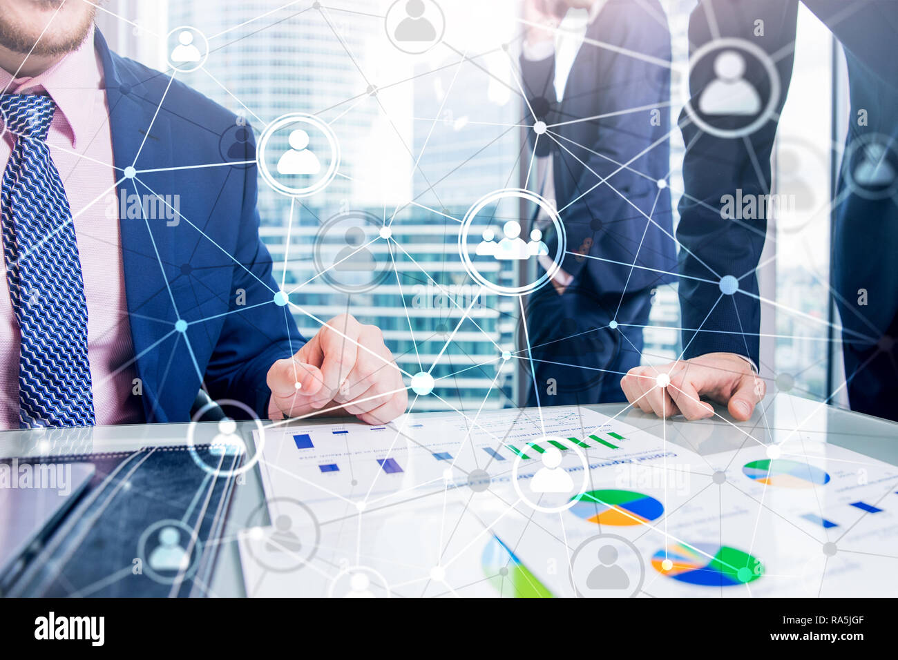 Double exposure people network structure HR - Human resources ...