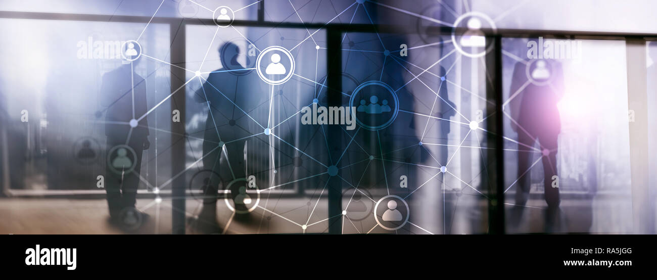 Double exposure people network structure HR - Human resources ...