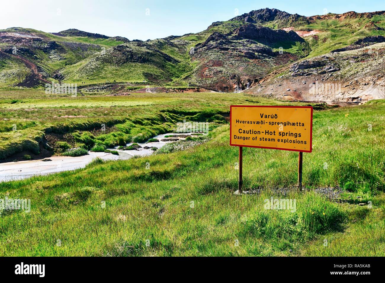 Caution hot water sign hi-res stock photography and images - Alamy