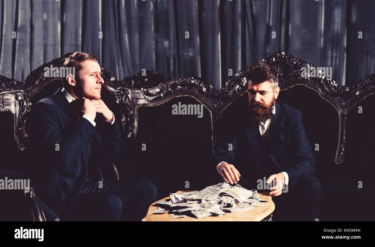 Business people finishing up a meeting, mission complete,Two business ...