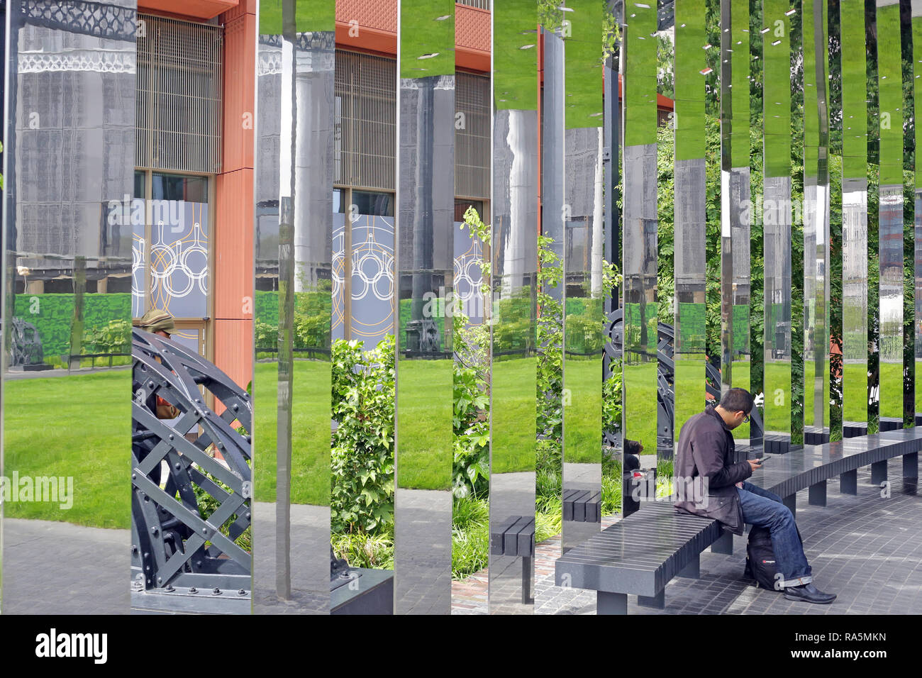 Gasholder Park Kings Cross London Stock Photo - Alamy
