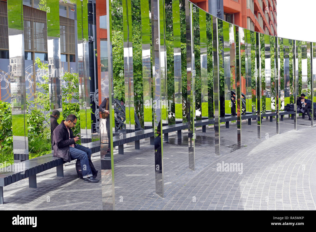 Gasholder Park Kings Cross London Stock Photo - Alamy