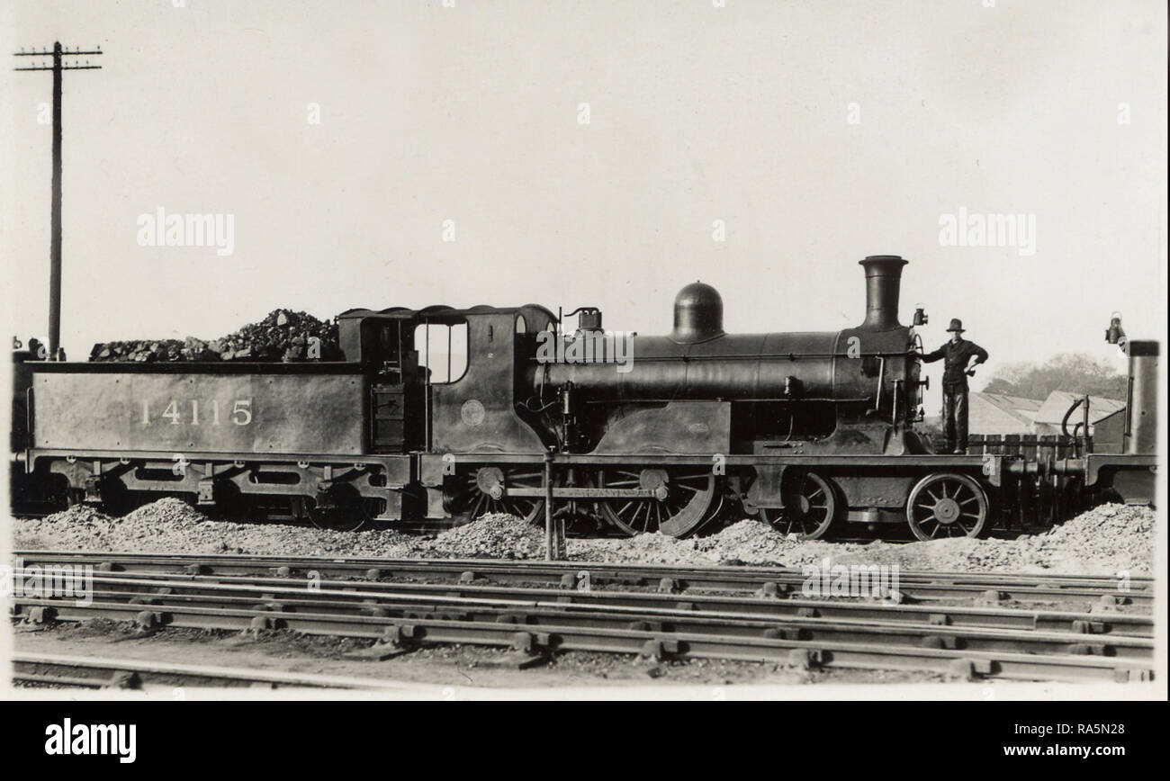 Caledonian Railway 80 Class 4-4-0 steam locomotive as LMS 14115 with ...