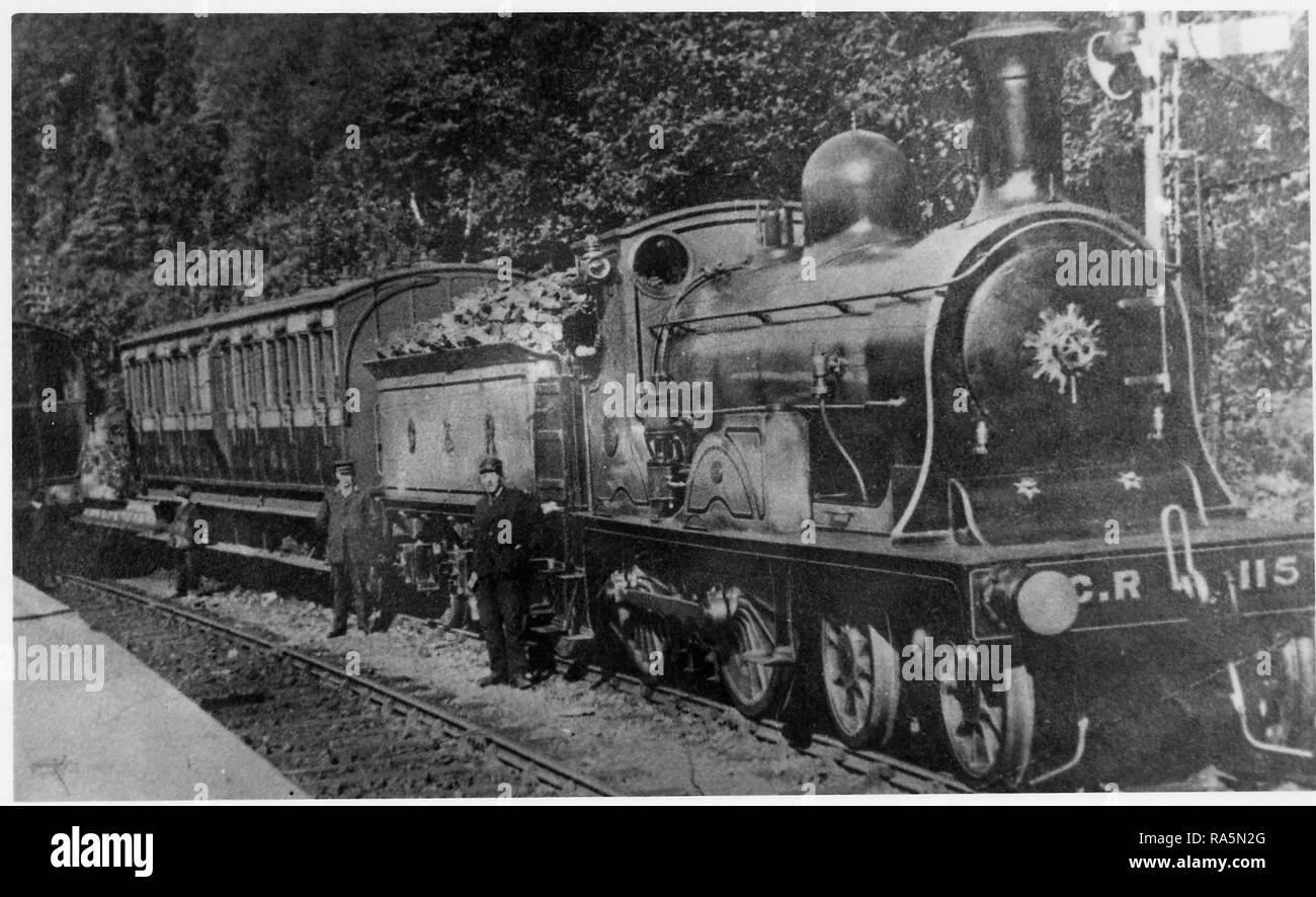 Caledonian Railway Class 80 Coast Bogie 4-4-0 No.115 at Callander with ...
