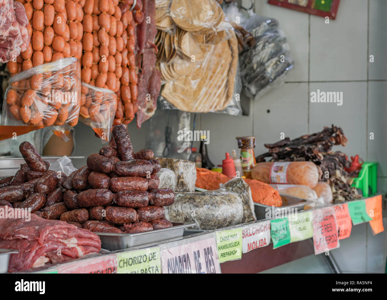Hot food counter sausage hi-res stock photography and images - Alamy
