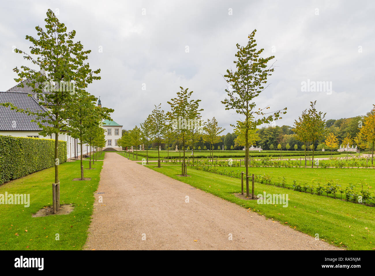 Fredensborg, Denmark- 30 August 2014: Fredensborg Palace, one of the ...