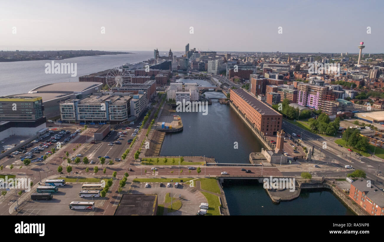 An aerial view of liverpool docks hi-res stock photography and images ...