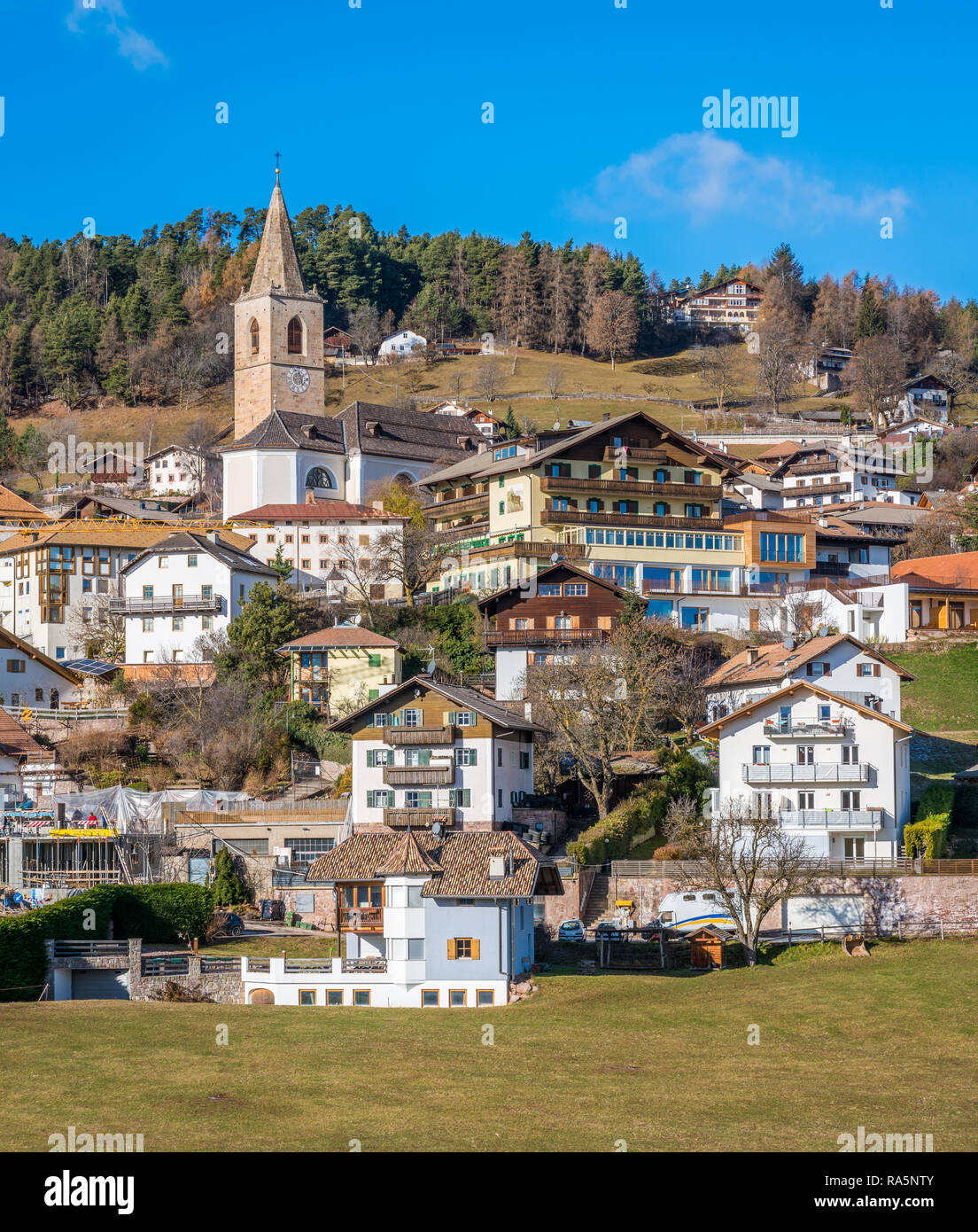 San Genesio, idyllic village near Bolzano. Trentino Alto Adige, Italy ...