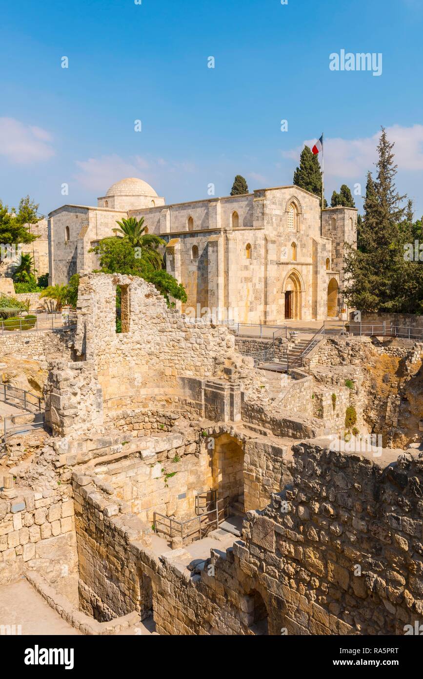 Roman ruins in front of the Roman St. Anne's Church, Old Town ...