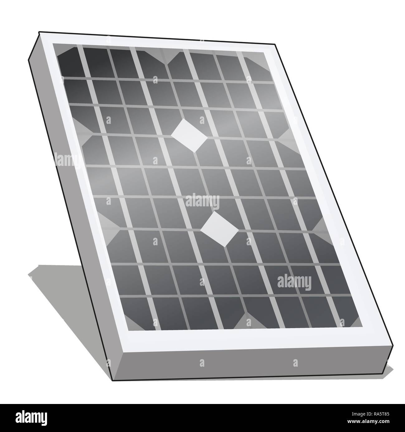 Solar panel or alternative energy photovoltaic isolated on white ...