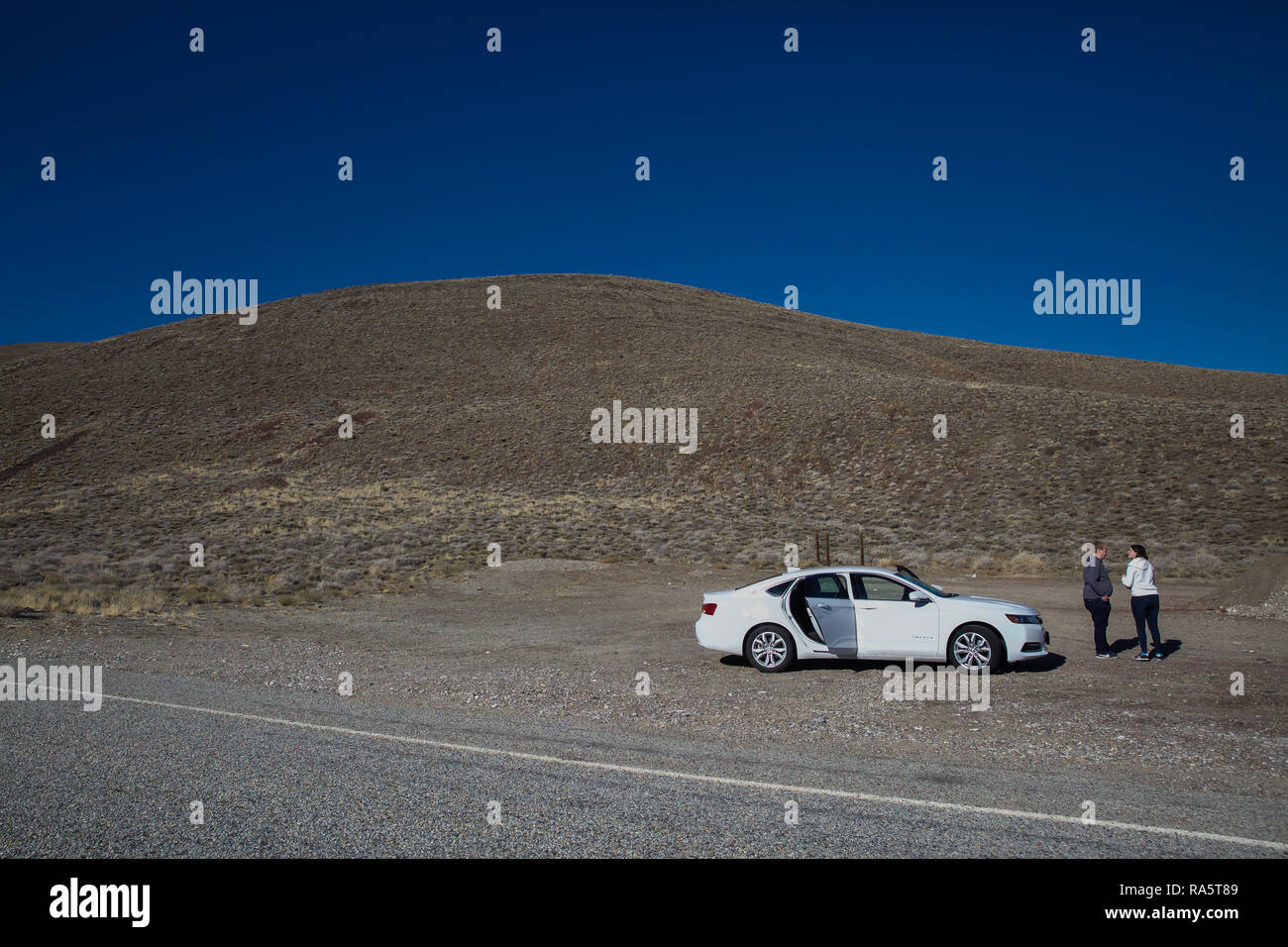 A Toyota Impala car parked by the side of the road from Bishop in ...