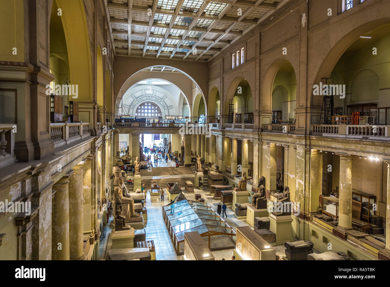 Cairo, Egypt - Nov 2nd 2018 - The interior of the Egypt museum in Cairo ...