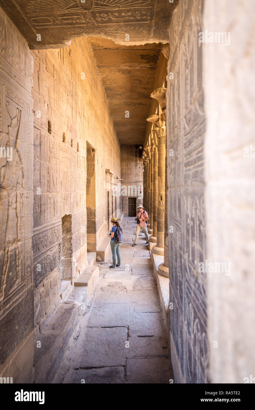 Cairo, Egypt - Nov 2nd 2018 - Tourists having fun inside a ancient ...