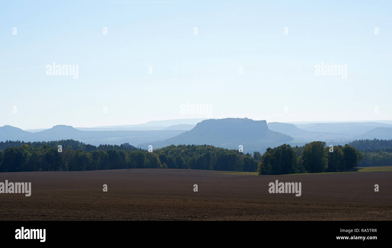 View of the Lilienstein in Saxon Switzerland Stock Photo - Alamy