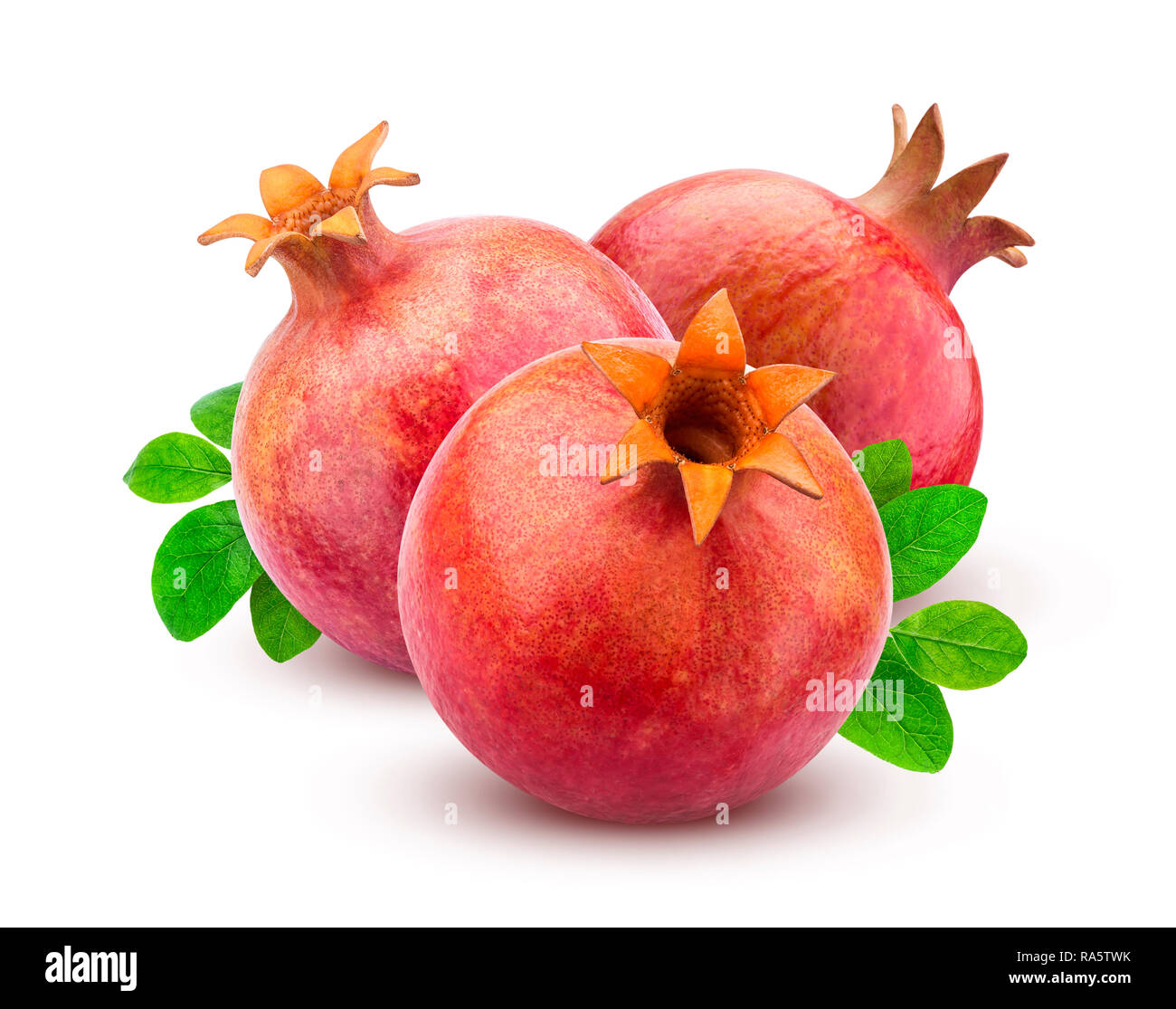 Pomegranate isolated on white background Stock Photo - Alamy