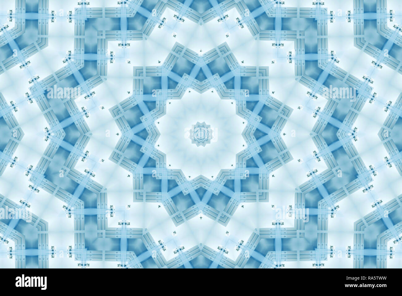 Abstract kaleidoscope pattern background, colorful reflective mirroring ...