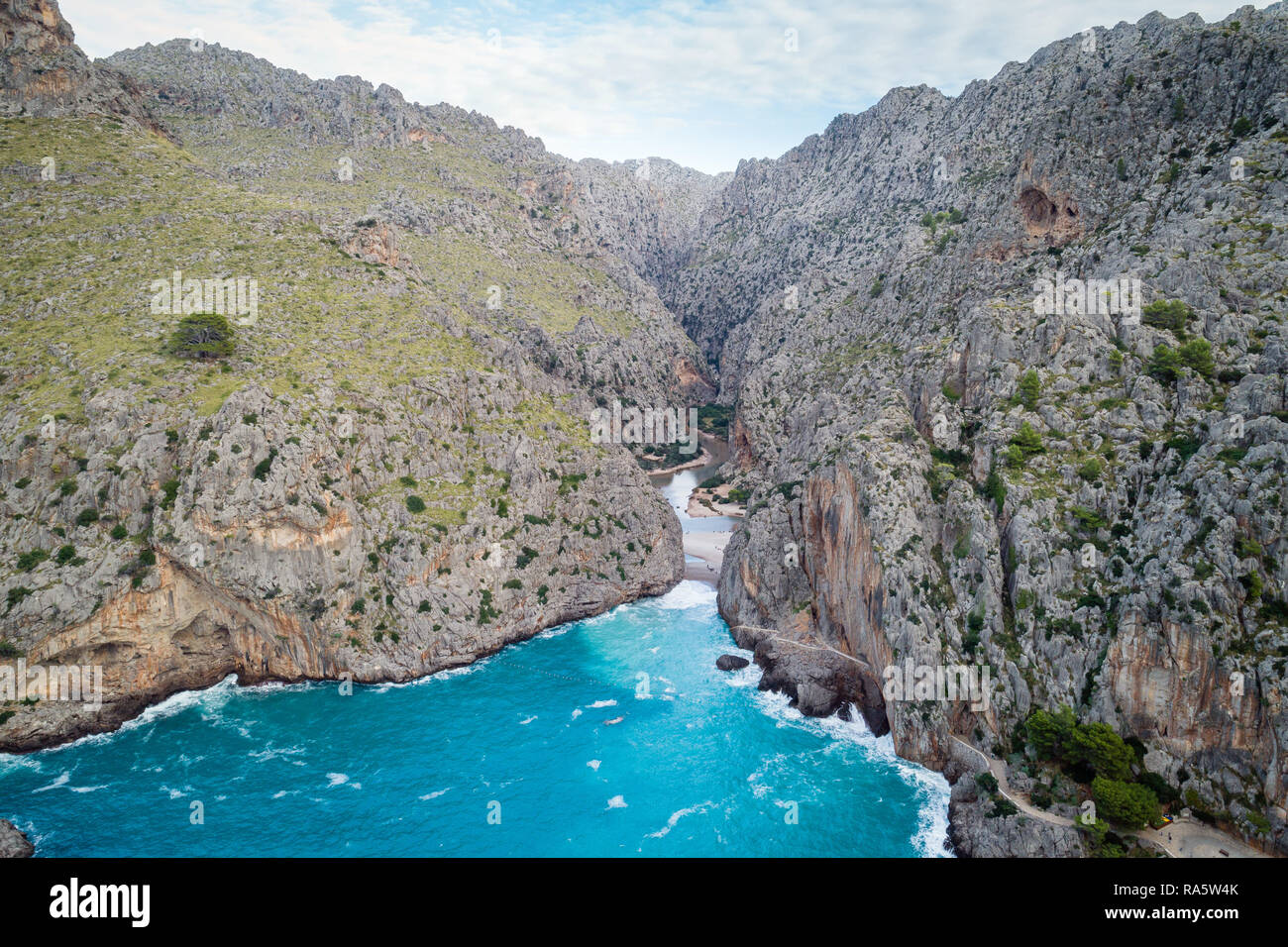 Torrent de Pareis - deepest canyon of Mallorca island, Spain Stock ...