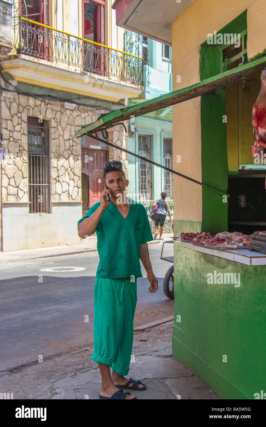 Havana meat market cuba hi-res stock photography and images - Alamy