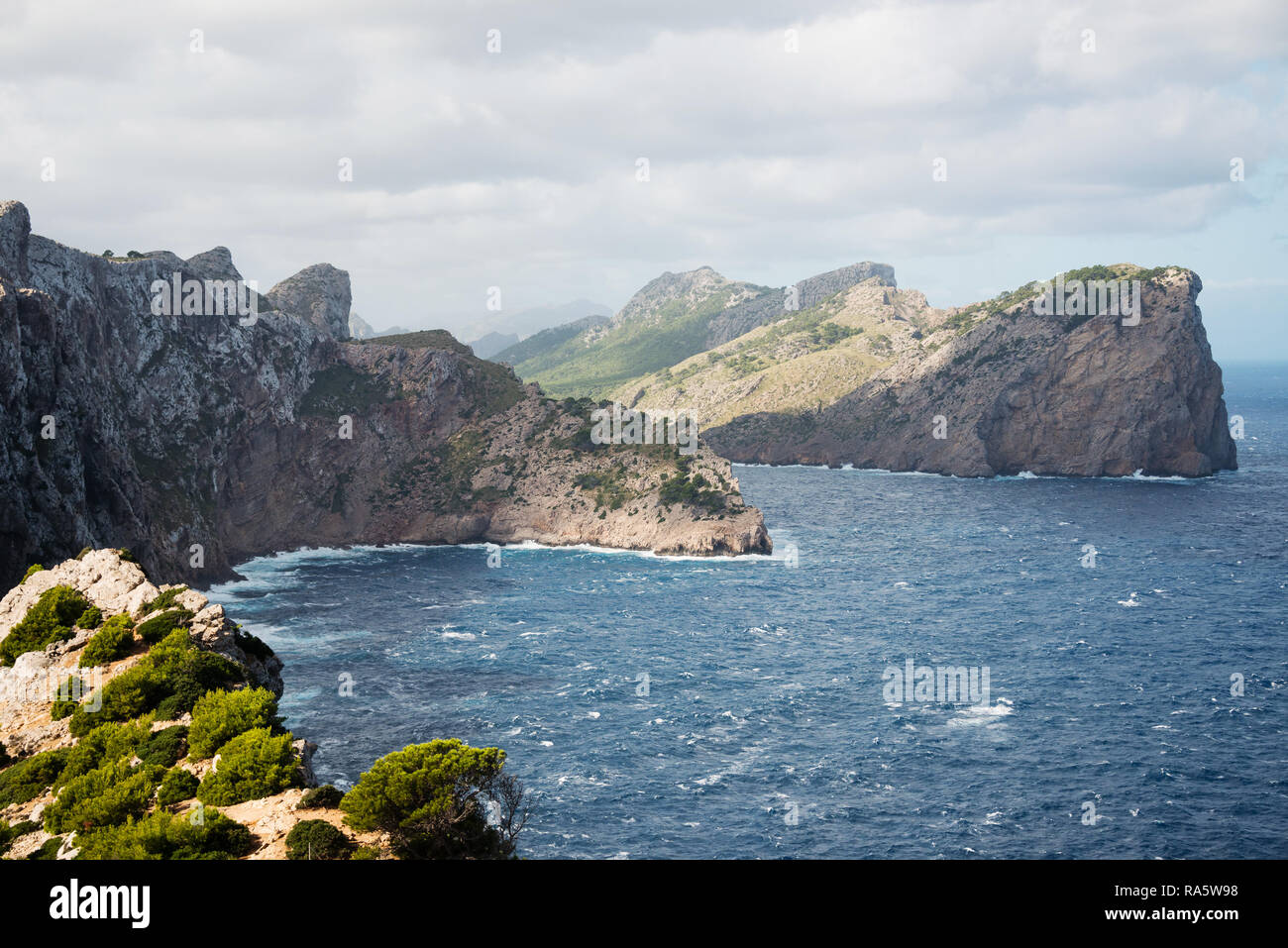 Cliffs at Formentor peninsula, Balearic Islands, Mallorca, Spain Stock ...