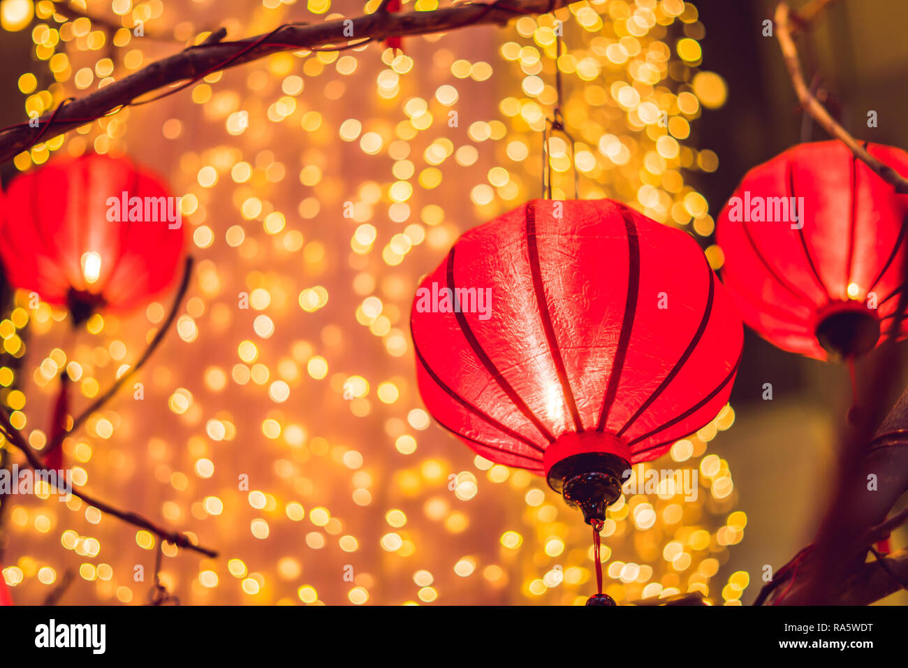 Chinese lanterns during new year festival. Vietnamese New Year Stock ...
