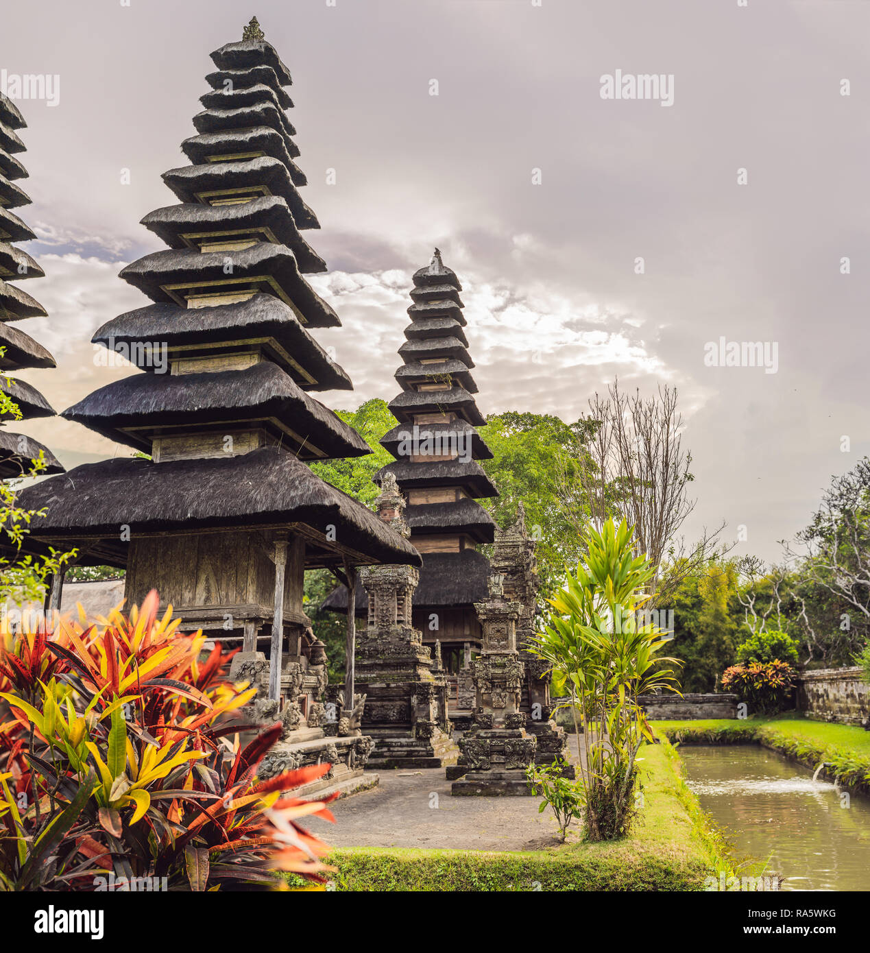 Traditional balinese hindu Temple Taman Ayun in Mengwi. Bali, Indonesia Stock Photo - Alamy