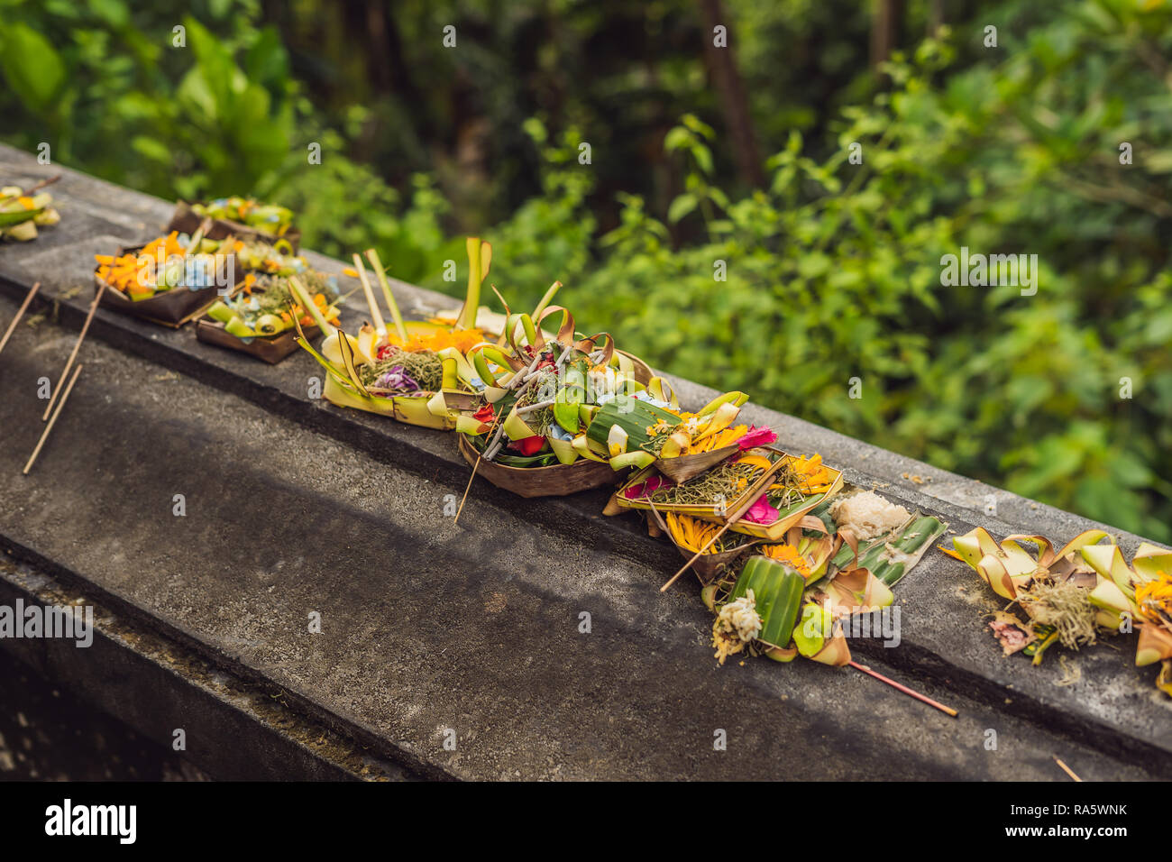 Balinese Hindu Offerings Called Canang. Canang sari is one of the daily ...