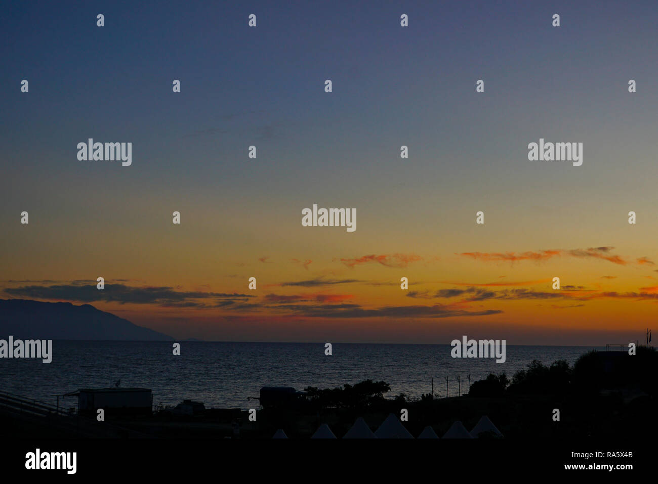 Mediterranean Sun Set. Photographed in the Aegean Sea, Alexandroupoli ...