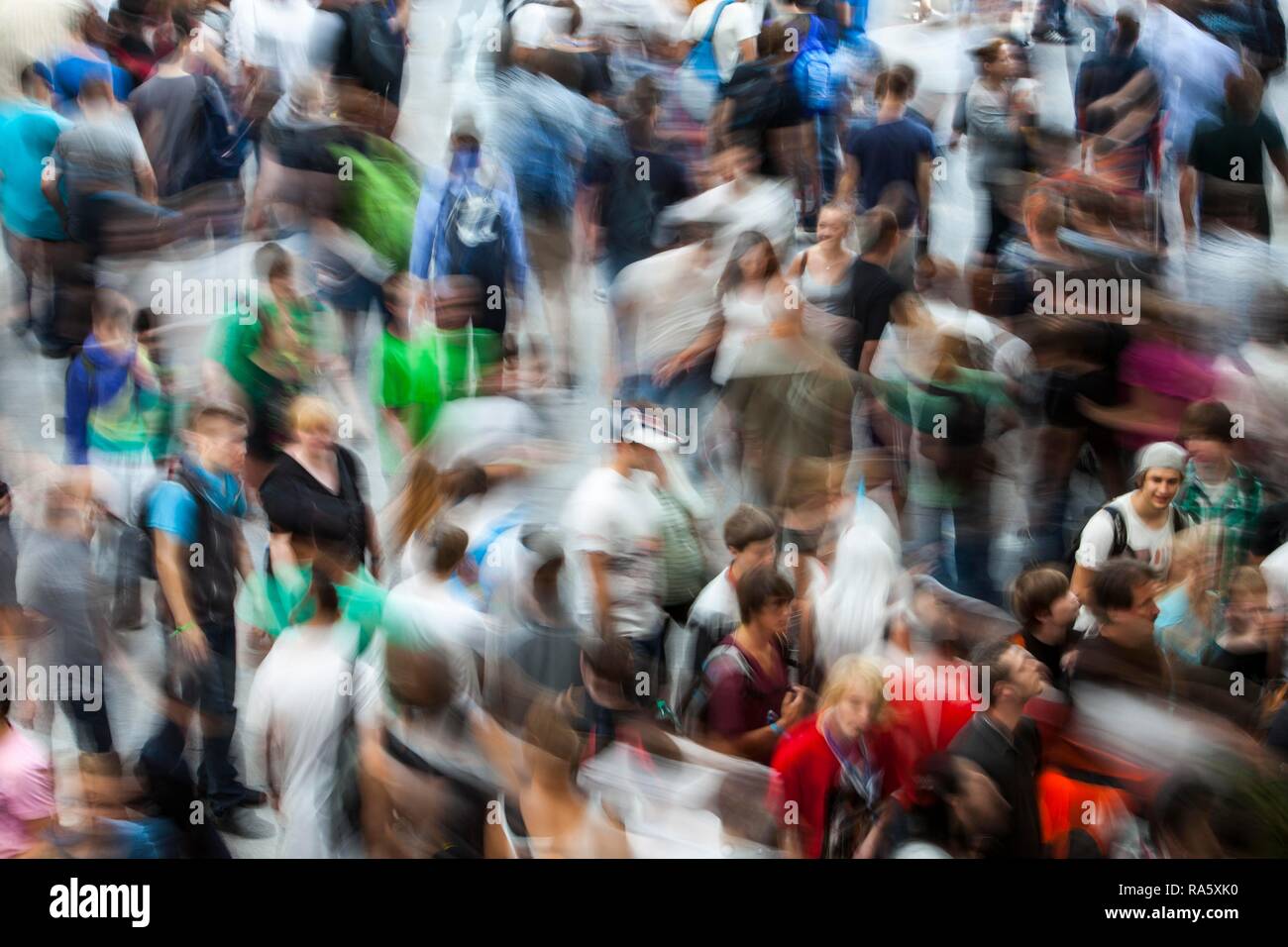 Crowds at the Gamescom, the world's largest trade fair for interactive ...