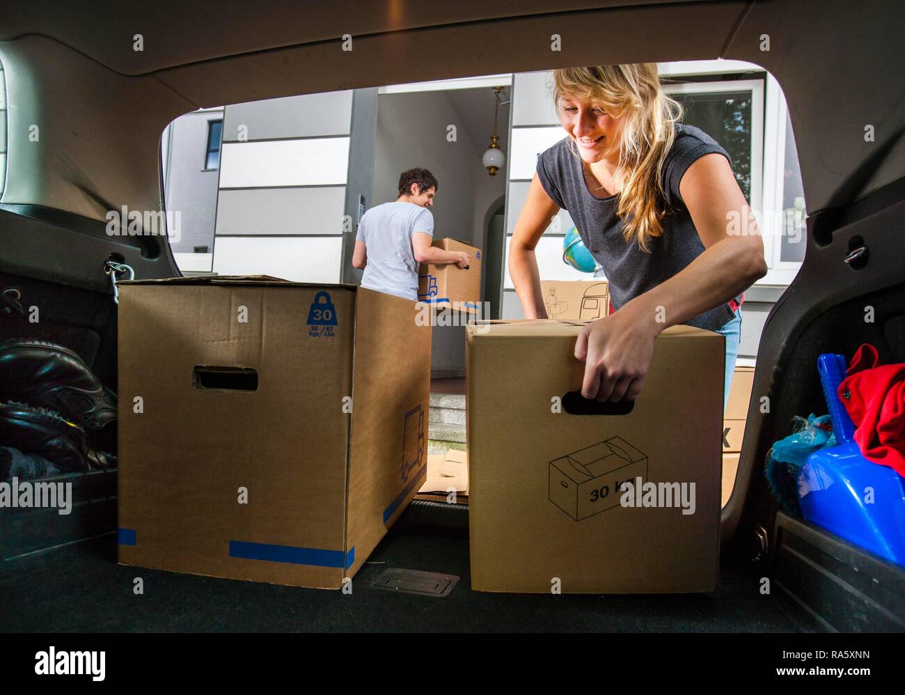 Female boxes car boot hi-res stock photography and images - Alamy