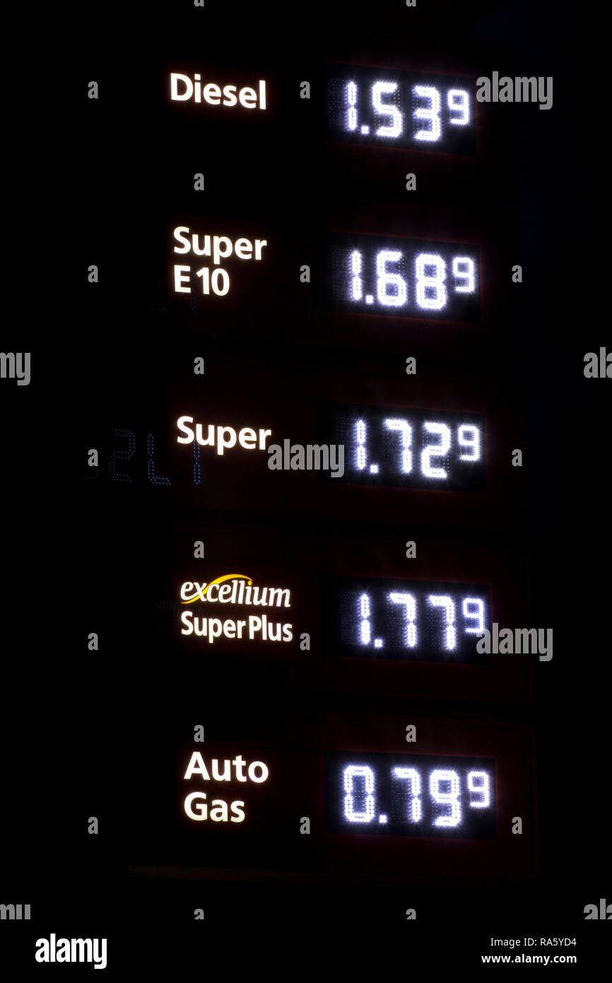 Gasoline price board hi-res stock photography and images - Alamy