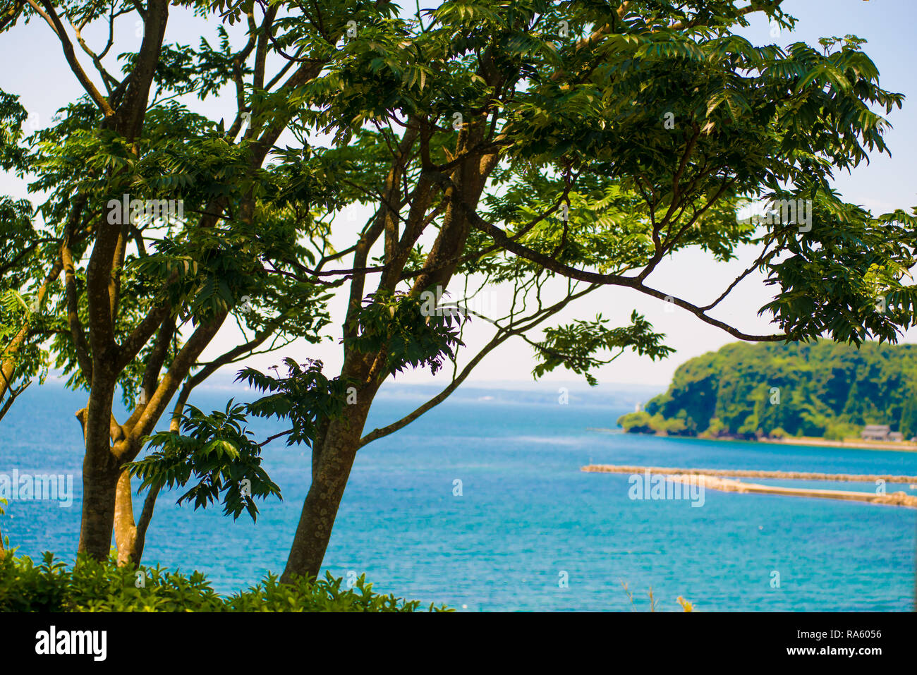 Seascape of Amaharashi beach in Toyama, Japan. Japan is a country ...