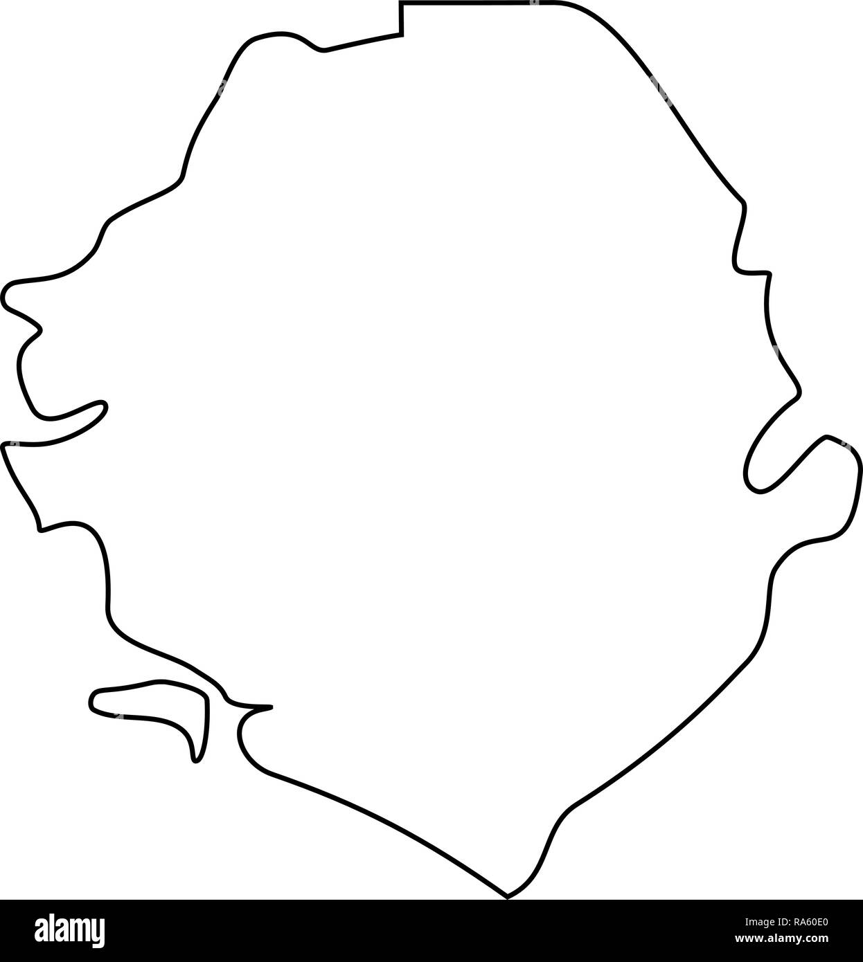 map of Sierra leone - outline. Silhouette of map of Sierra leone vector ... map of Sierra leone - outline. Silhouette of map of Sierra leone vector ...