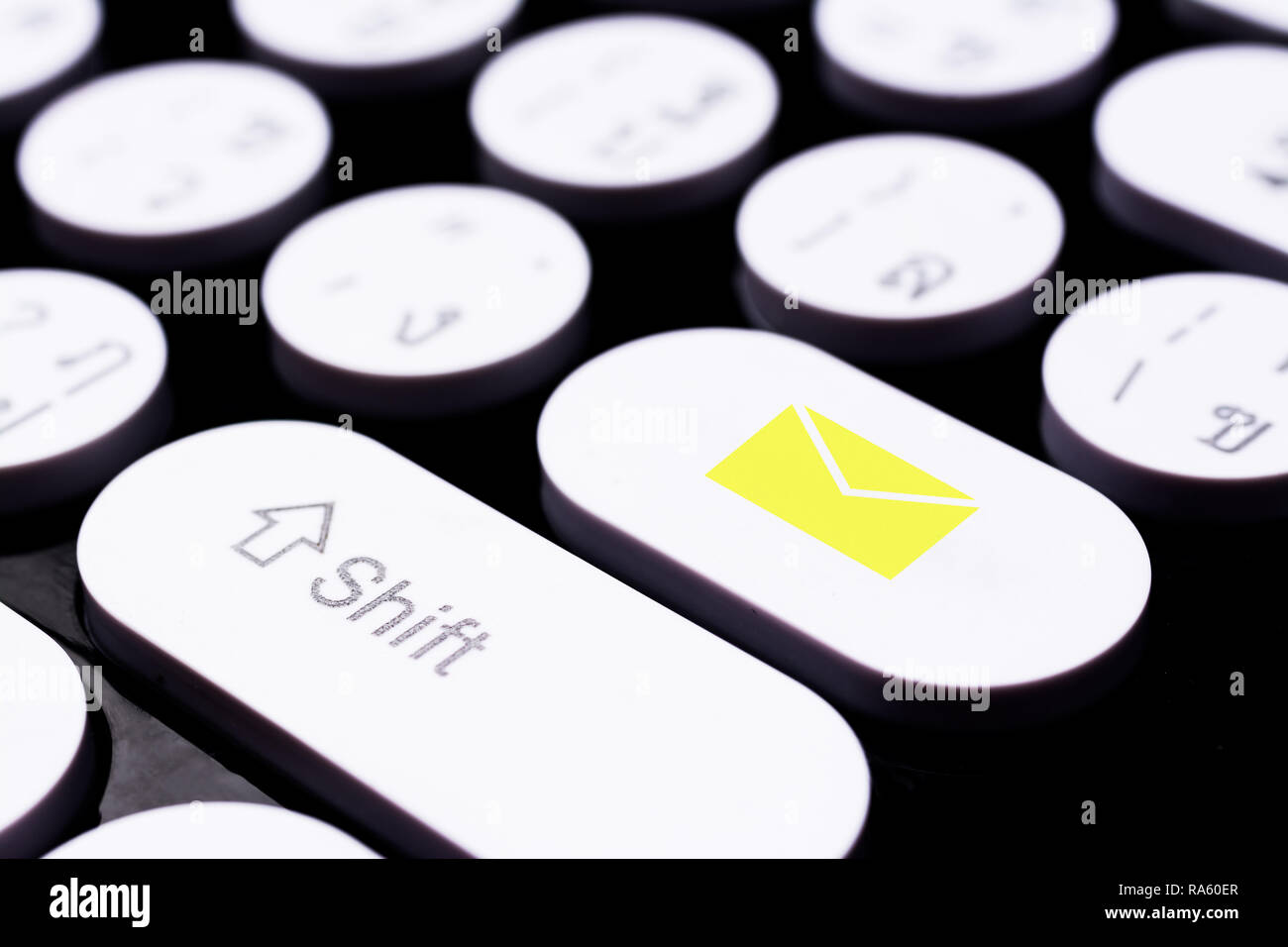 mail symbol on keyboard Stock Photo - Alamy