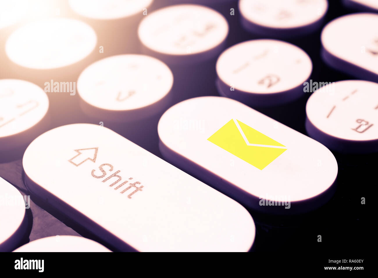 mail symbol on keyboard Stock Photo - Alamy