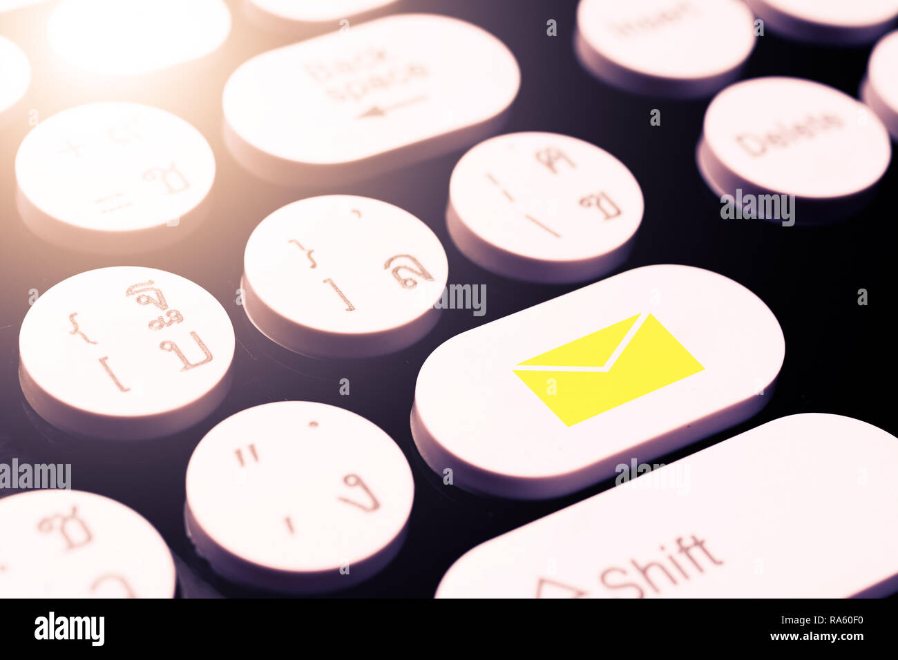 mail symbol on keyboard Stock Photo - Alamy
