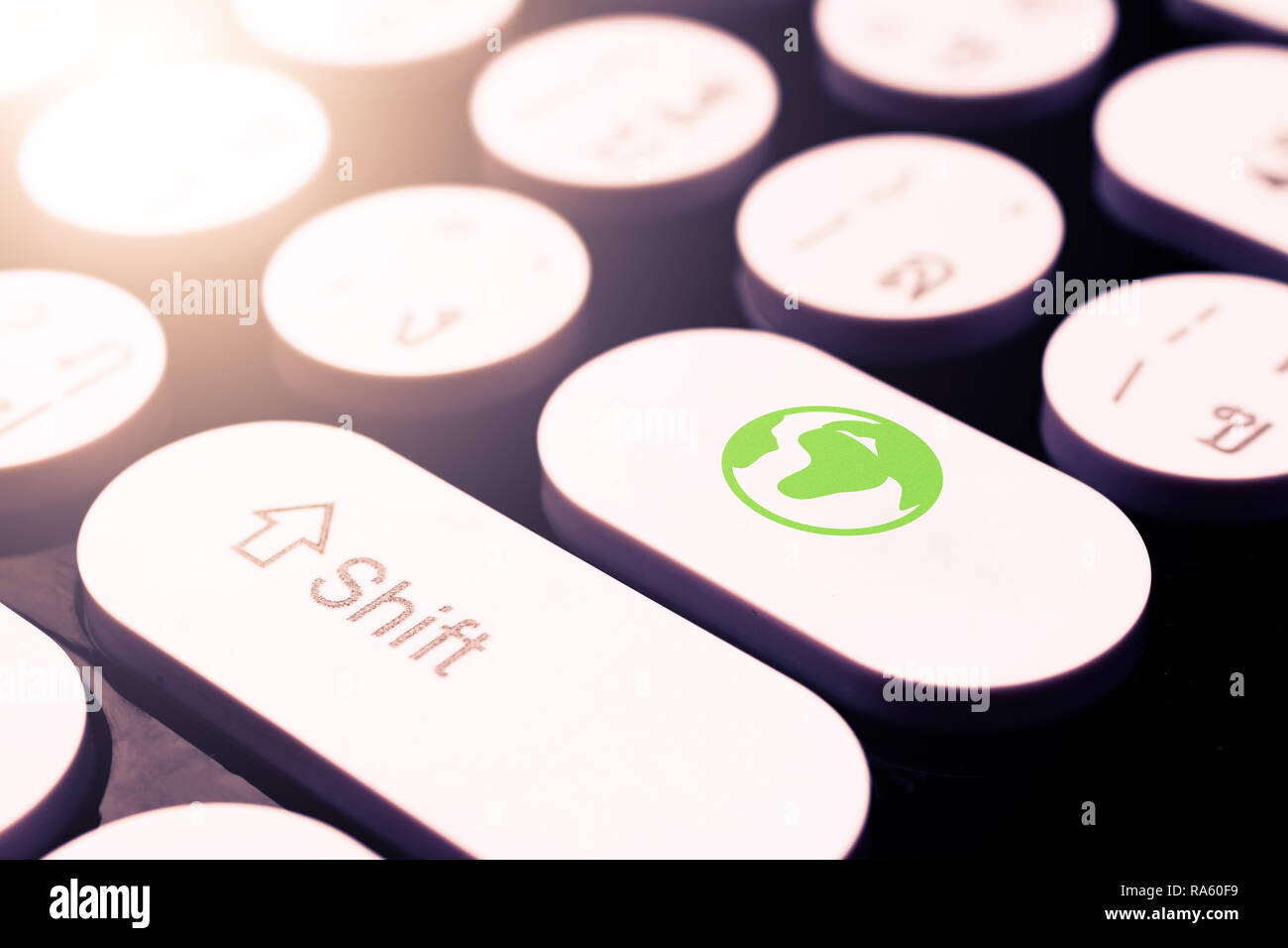 world symbol on keyboard Stock Photo - Alamy