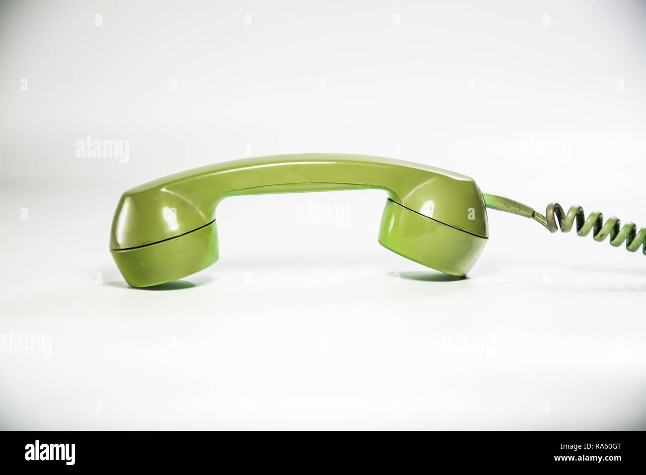 Old Phone on white background Stock Photo - Alamy