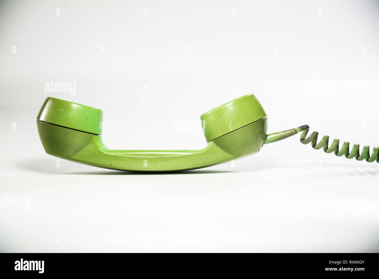 Old Phone on white background Stock Photo - Alamy