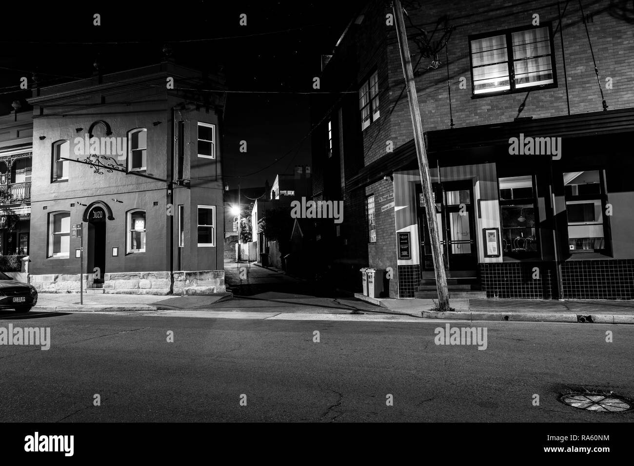 Empty street Black and White Stock Photos & Images - Alamy