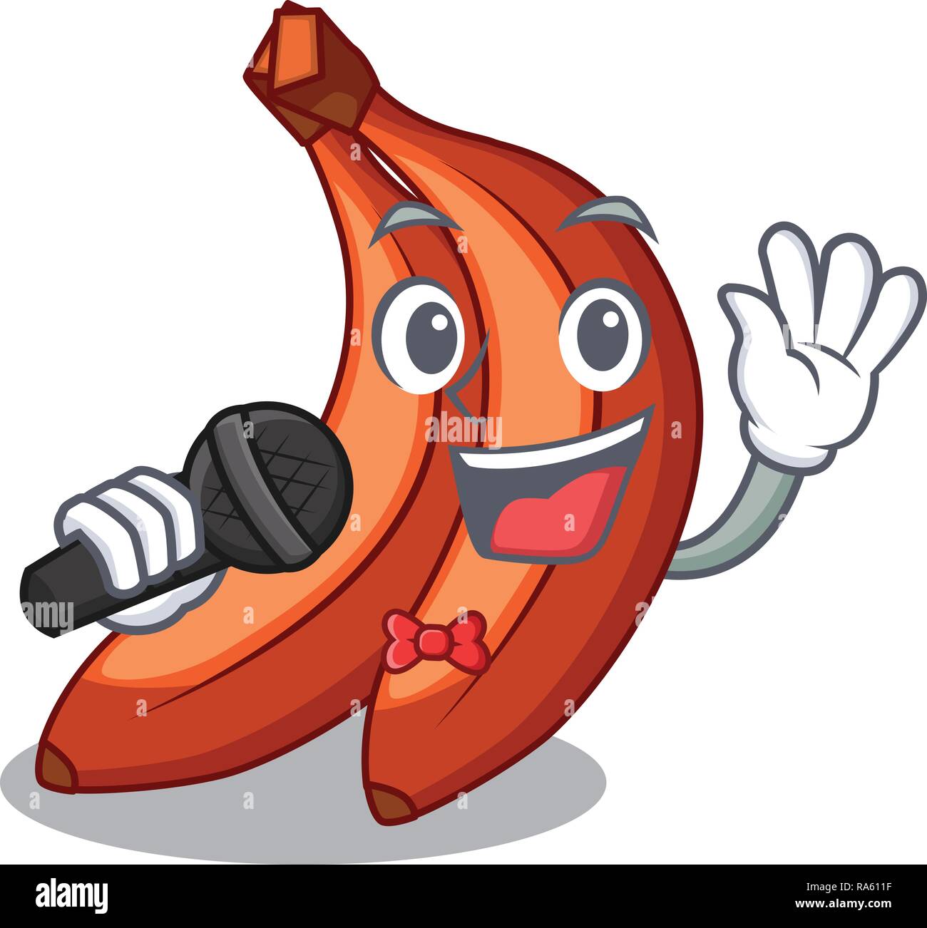 Singing red cartoon bananas ready to eat Stock Vector Image & Art - Alamy