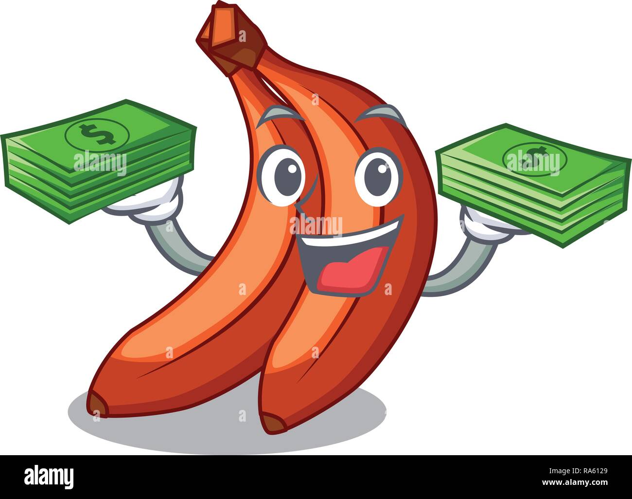 With money red cartoon bananas ready to eat Stock Vector Image & Art ...